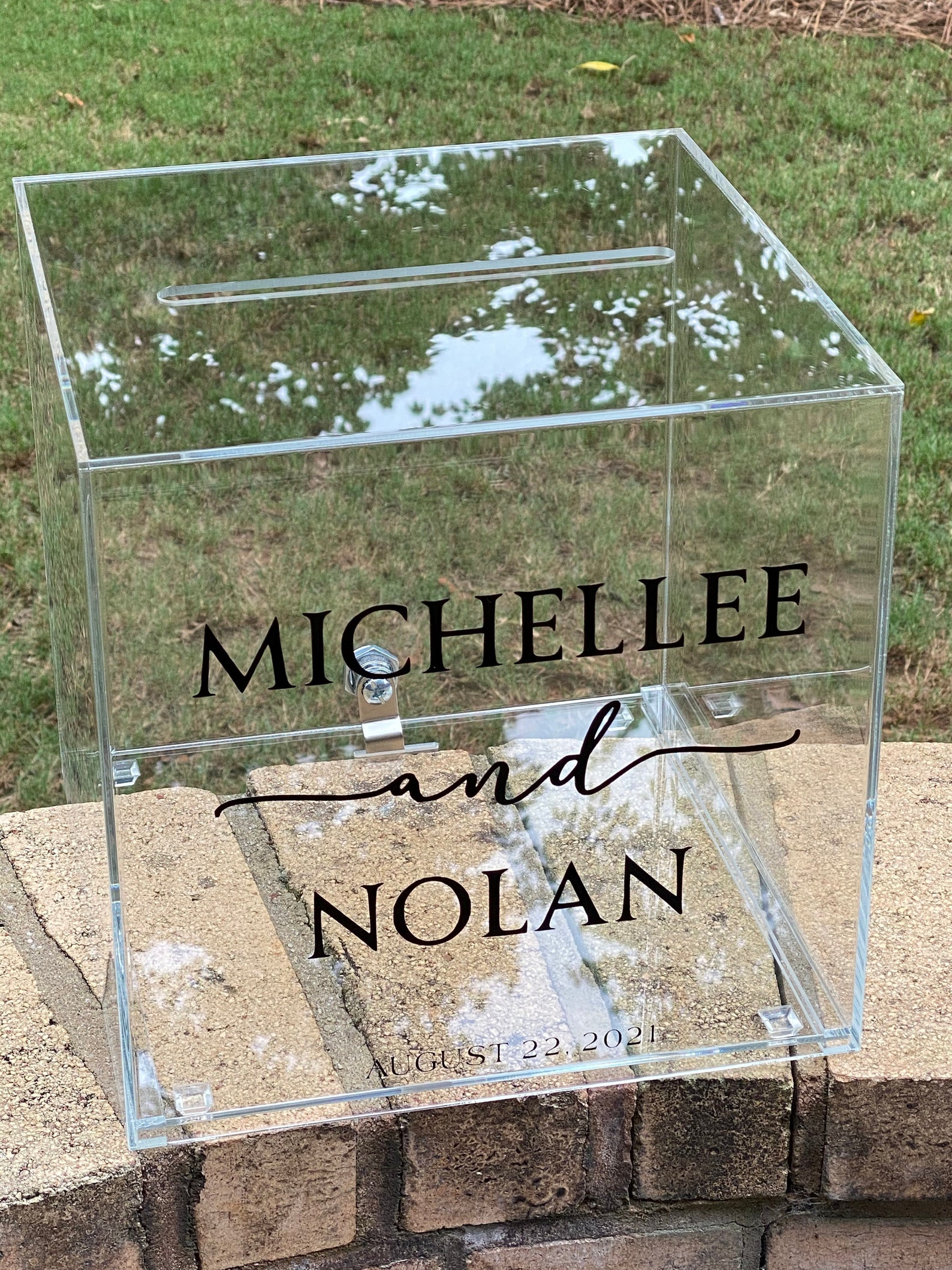 CLEAR Acrylic card box wedding card box wedding gift table | Etsy