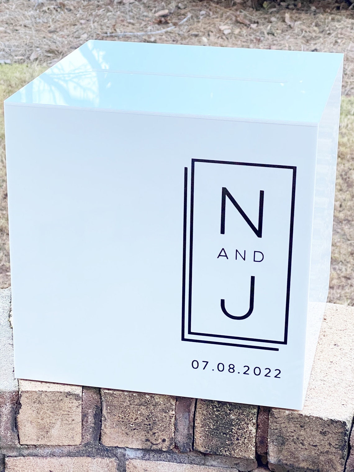 White Acrylic Card Box Wedding Card Box Wedding Gift Table - Etsy