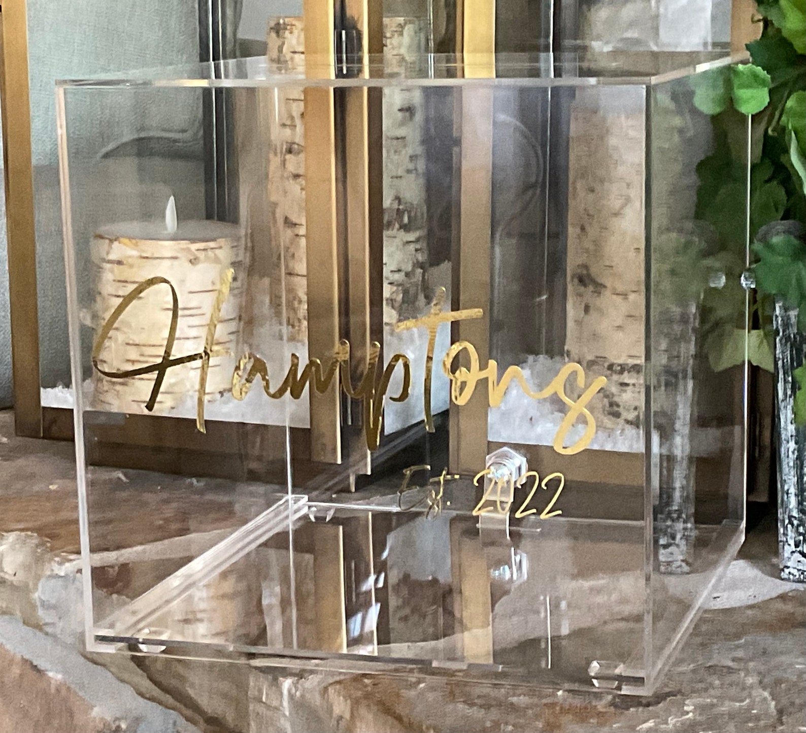 CLEAR Acrylic Card Box, Wedding Card Box, Wedding, Gift Table, Locking ...