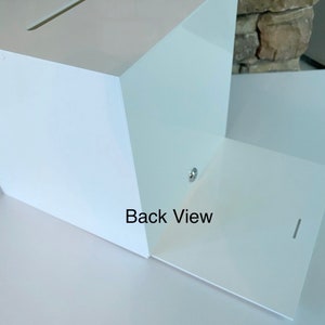 WHITE Acrylic Card Box, Wedding Card, Wishing Well Box, Wedding, Gift ...