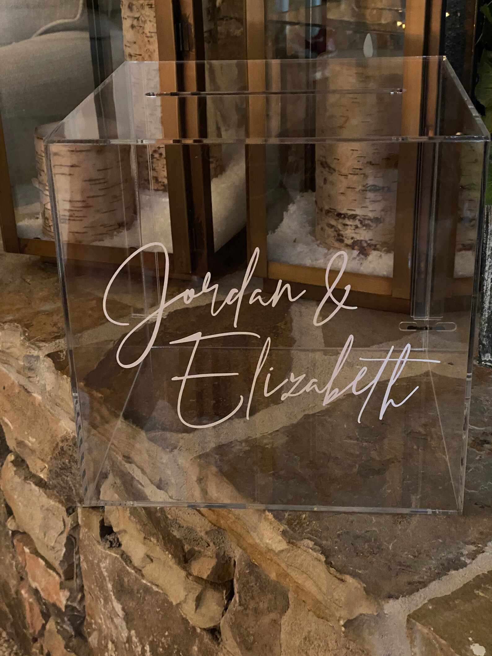 CLEAR Acrylic card box wedding card box wedding gift table | Etsy