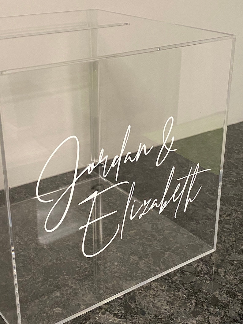 CLEAR Acrylic Card Box Wedding Card Box Wedding Gift Table - Etsy