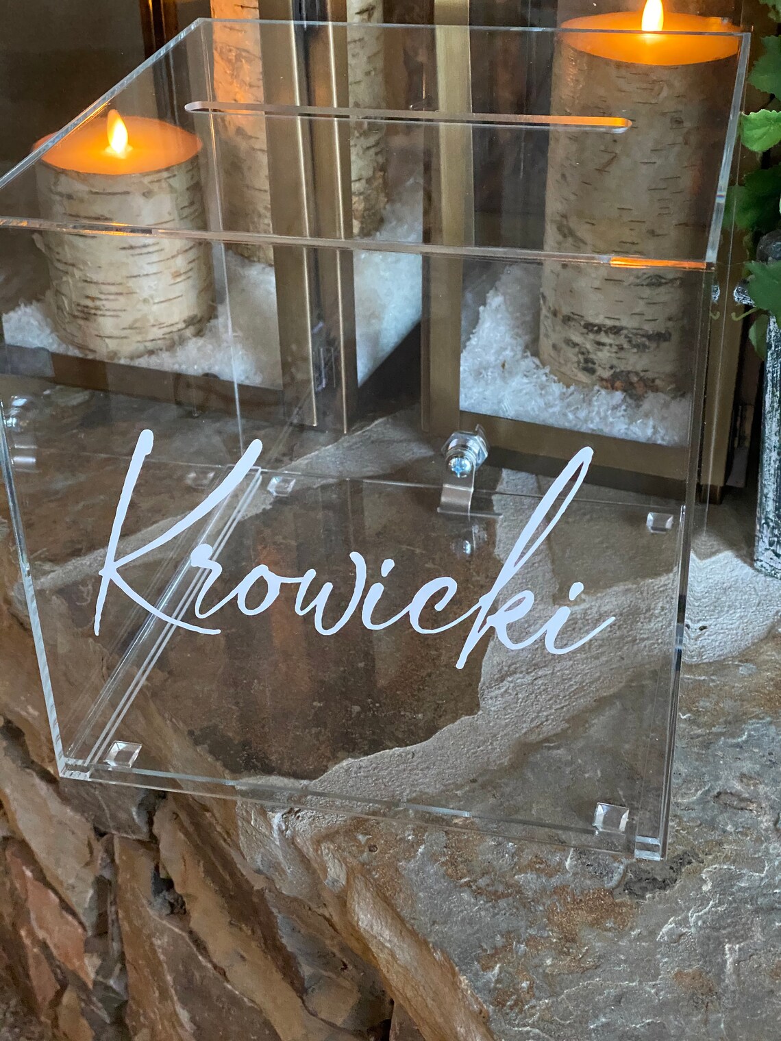 CLEAR Acrylic Card Box Wedding Card Box Wedding Gift Table | Etsy