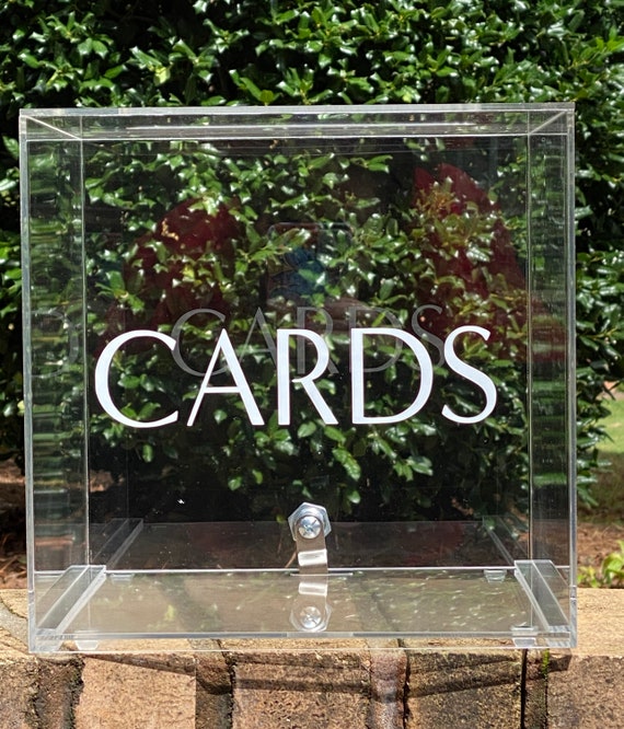 CLEAR Acrylic Card Box Wedding Card Box Wedding Gift Table | Etsy