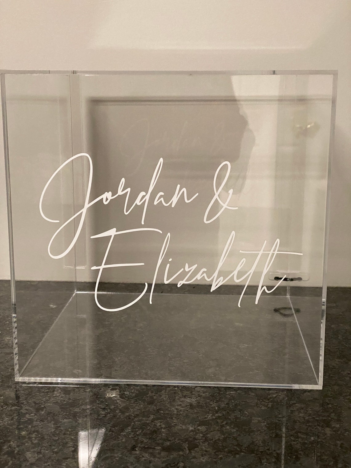 CLEAR Acrylic Card Box Wedding Card Box Wedding Gift Table | Etsy