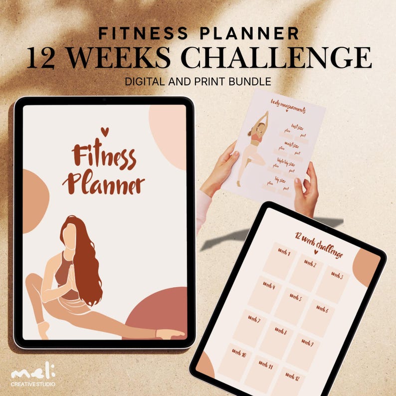 12 Week Fitness Planner | Boho Health Tracker (digital Download) - Etsy