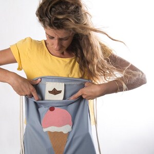 Ice Cream Backpack, Summer Backpack, Beach Backpack, Drawstring Bag ...