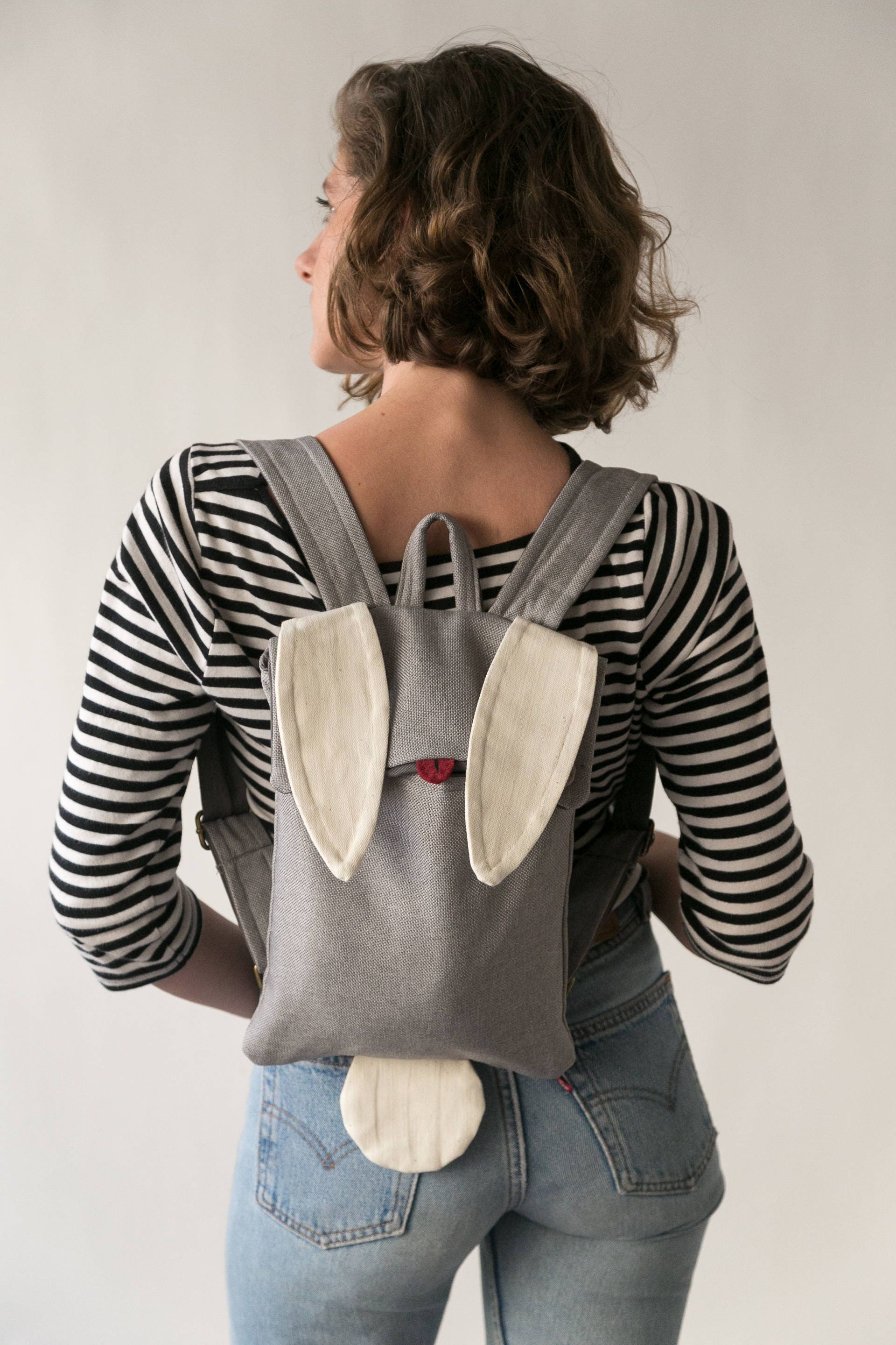 Bunny Backpack Rabbit Backpack Animal Backpack Children - Etsy