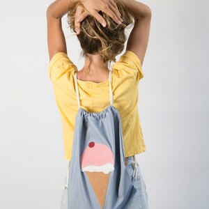 Ice Cream Backpack, Summer Backpack, Beach Backpack, Drawstring Bag ...