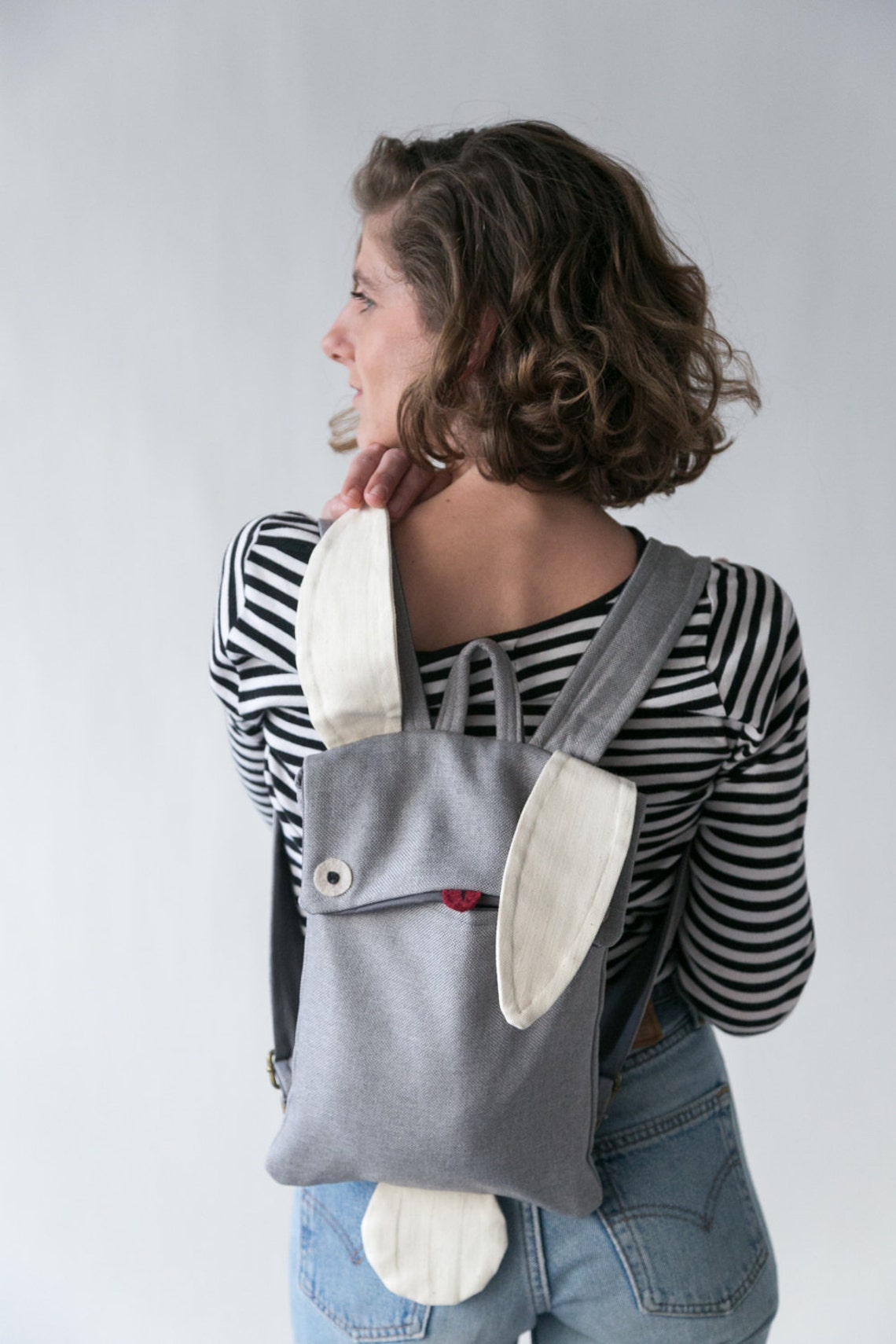 Bunny Backpack Rabbit Backpack Animal Backpack Children - Etsy España