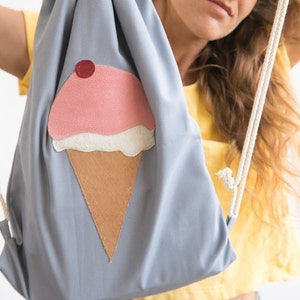 Ice Cream Backpack, Summer Backpack, Beach Backpack, Drawstring Bag ...