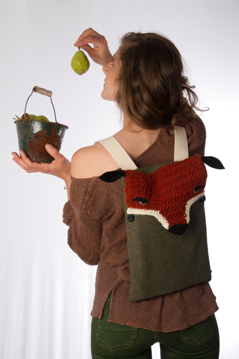 Fox Backpack Crochet Backpack Fox Bag Crocheted Fox Cute - Etsy