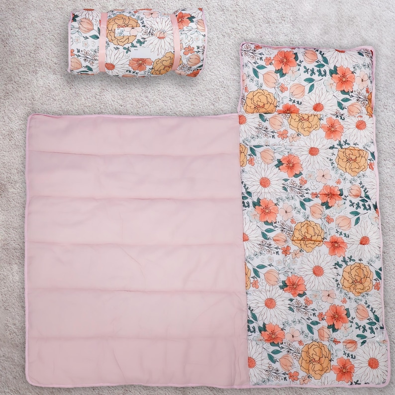 Personalized Toddler Nap Mat With Pillow and Blanket Kids Sleeping Bag ...
