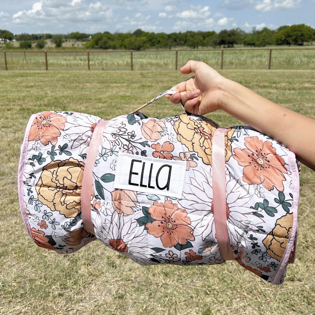 Personalized Toddler Nap Mat With Pillow and Blanket Kids Sleeping Bag ...