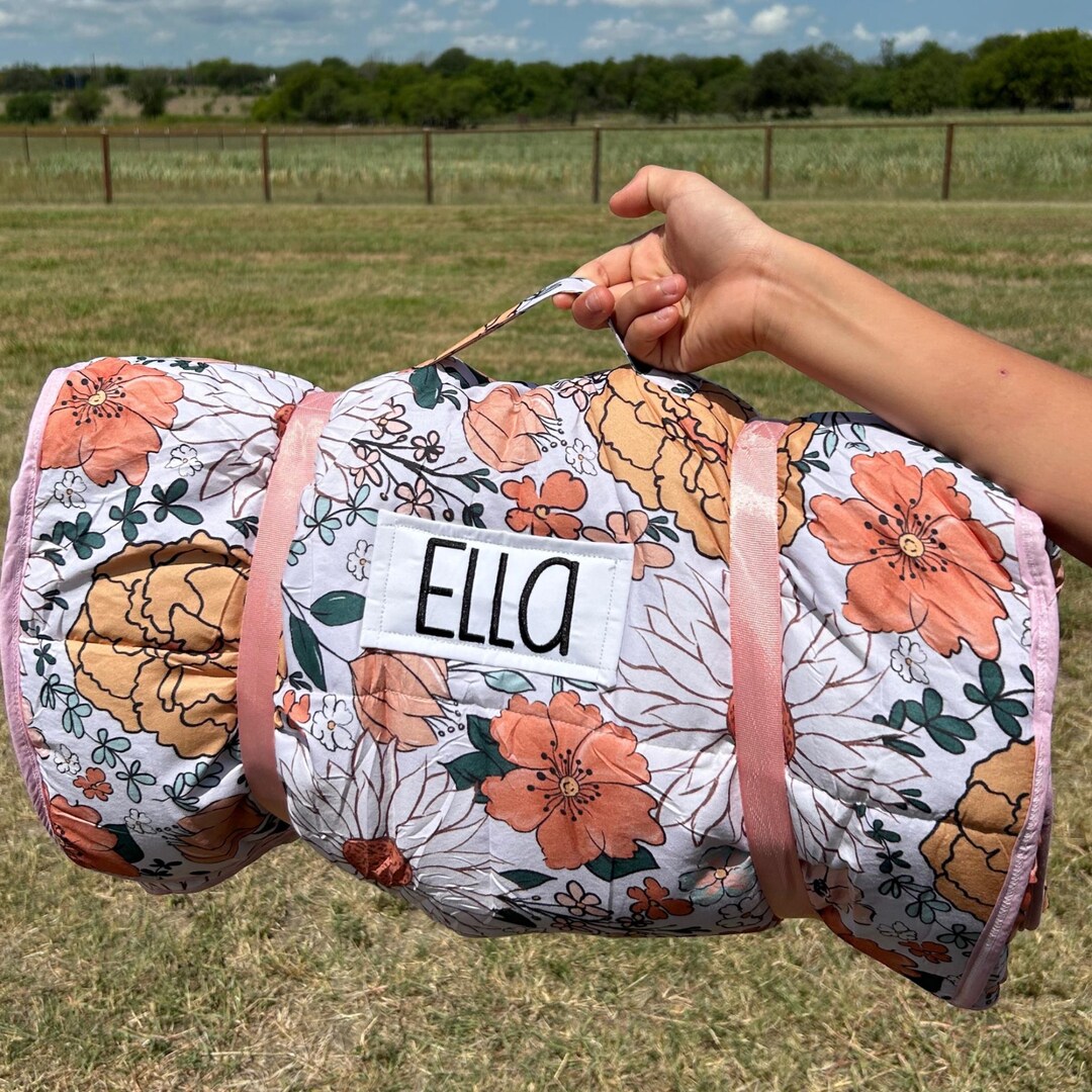 Personalized Toddler Nap Mat With Pillow and Blanket Kids Sleeping Bag ...