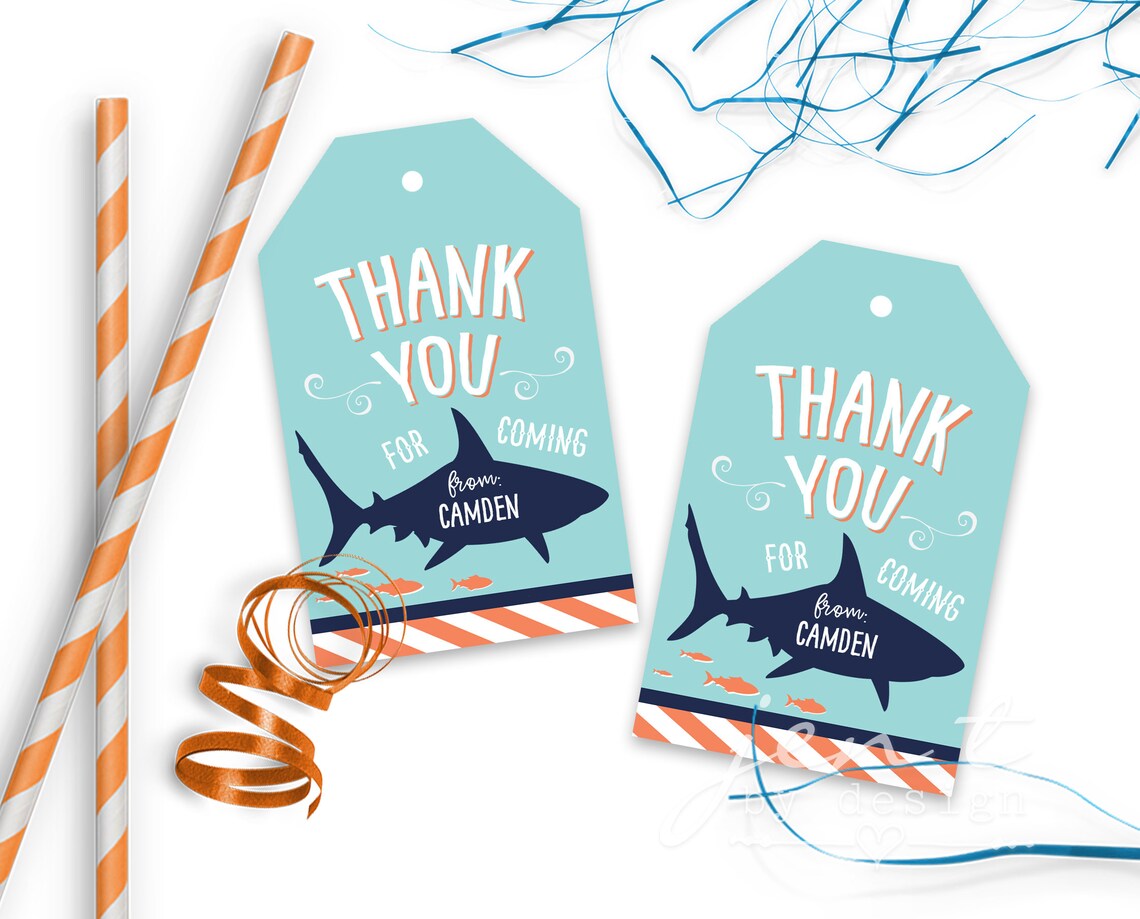 Shark Bottle Labels Shark Party Shark Birthday - Etsy
