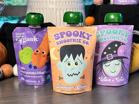Printable Halloween Applesauce Pouch Wrapper INSTANT DOWNLOAD ...