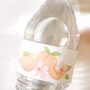 One Sweet Peach Water Bottle Labels Sweet as a Peach - Etsy