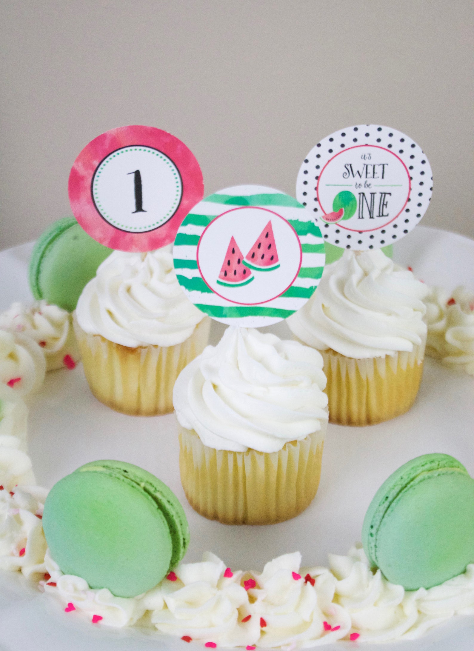 Watermelon Watermelon Party Cupcake Toppers Watermelon | Etsy