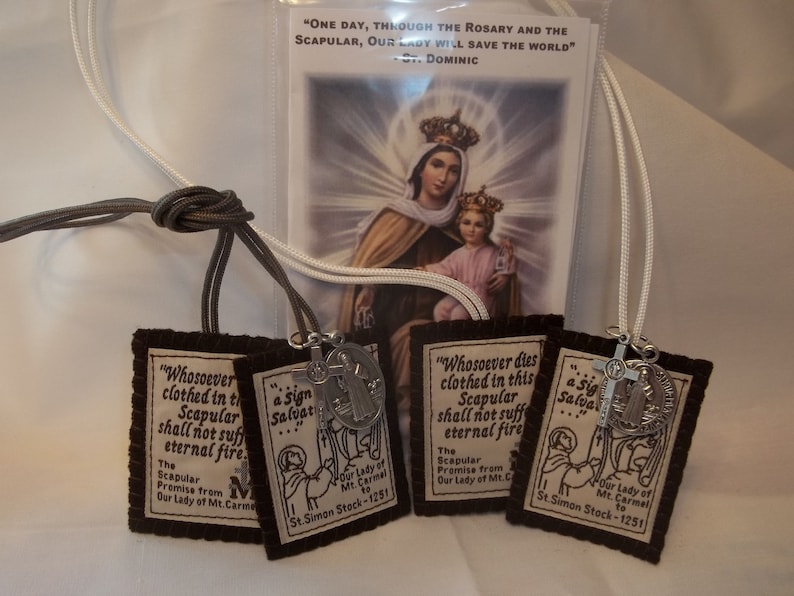 Unbreakable Brown Scapular of Our Lady of Mt. Carmel With - Etsy