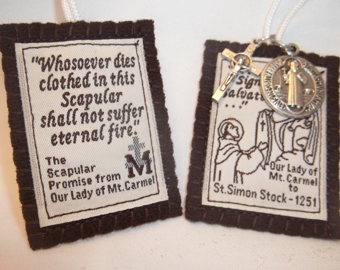 Scapular - Flame of Love Scapular - Large Size Scapular - Virgin Mary ...