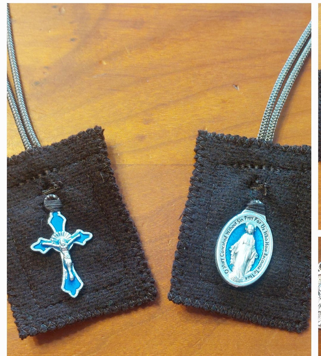 Unbreakable Brown Scapular - Multiple Medals- Pick Your Saint! - Etsy