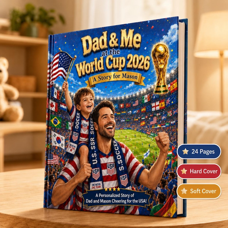 Personalized Dad & Me At The World Cup 2026 Book, Fathers Day Gift For ...