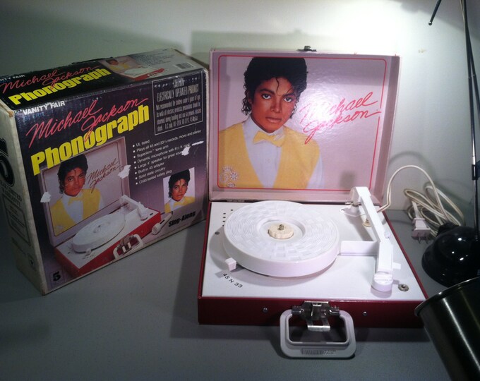 Vintage Michael Jackson Record Player in Original Box 1984. - Etsy