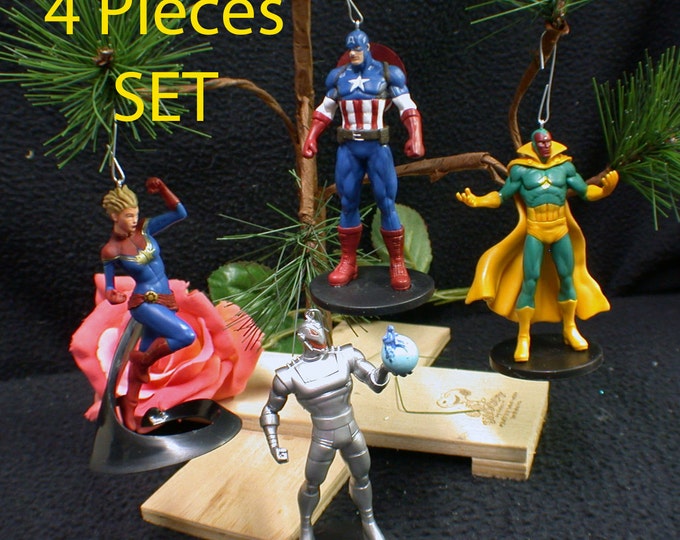 Advenger Christmas Tree Ornament 4 Piece Set Disney Marvel Avengers 2 ...