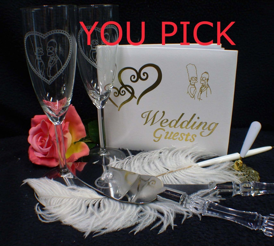 O Homero y Marge SIMPSON boda escoger gafas o sistema del - Etsy España