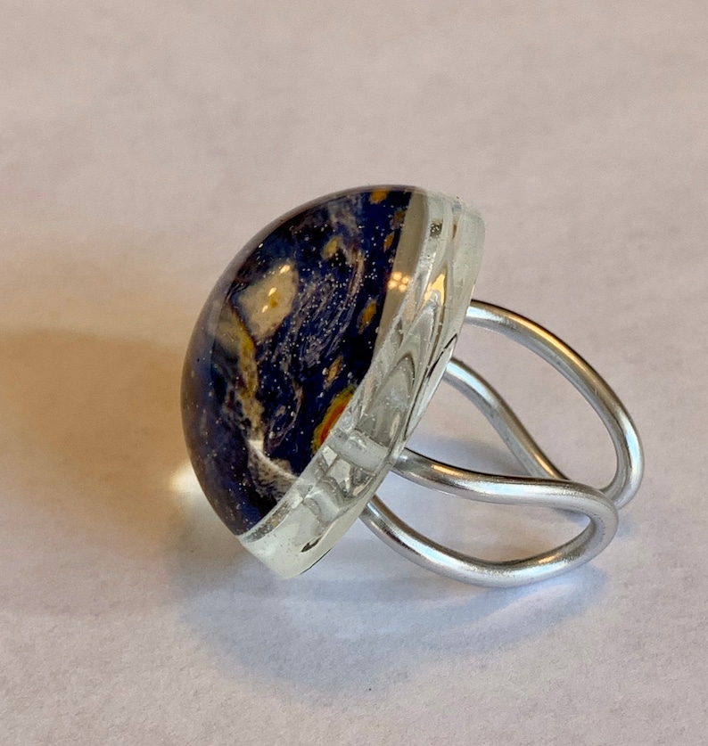 The Starry Night Ring Starry Night Ring Van Gogh Ring | Etsy