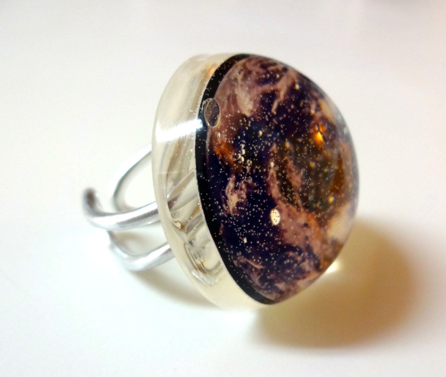 Earth Ring - Planet Earth Jewelry - Space Ring - Earth Day - Out of ...
