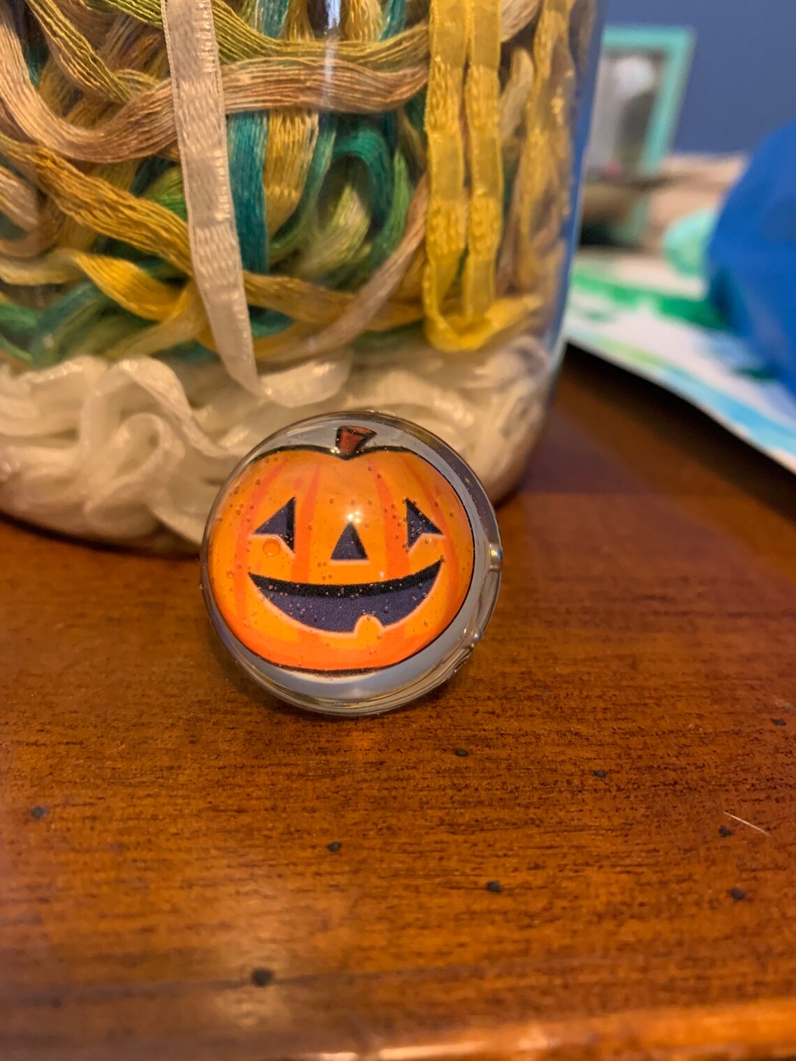 Pumpkin Ring Halloween Ring Jack O Lantern Halloween - Etsy