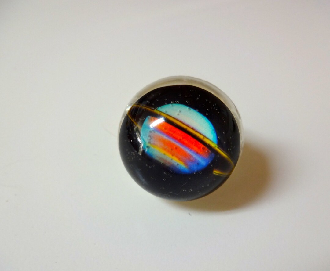 Saturn Ring Handmade in the USA Gift Space Ring Photo Ring Snow Globe ...