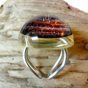 Jupiter Ring - Handmade - Resin Space Ring - Adjustable Ring - Great ...