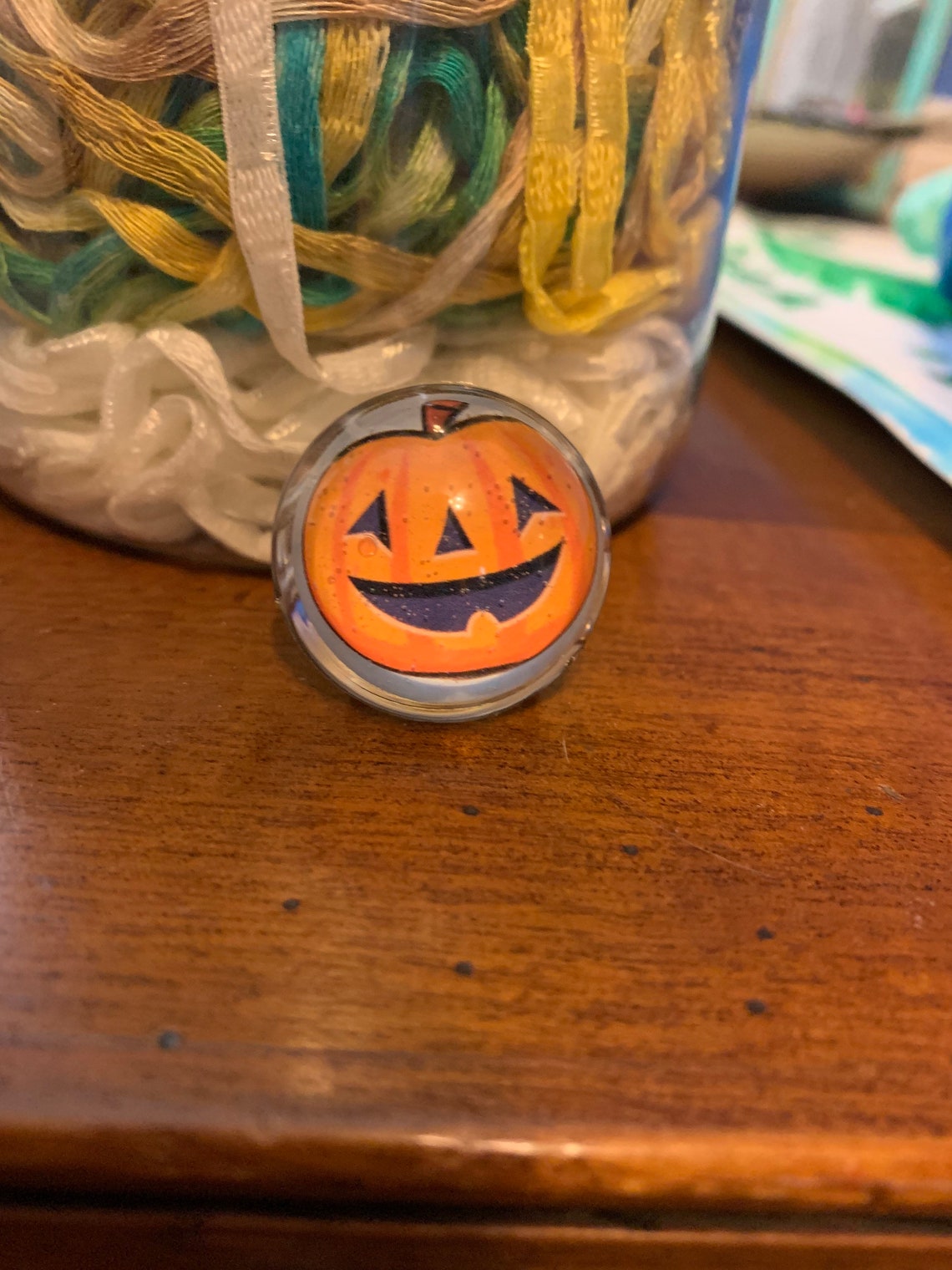 Pumpkin Ring Halloween Ring Jack O Lantern Halloween - Etsy