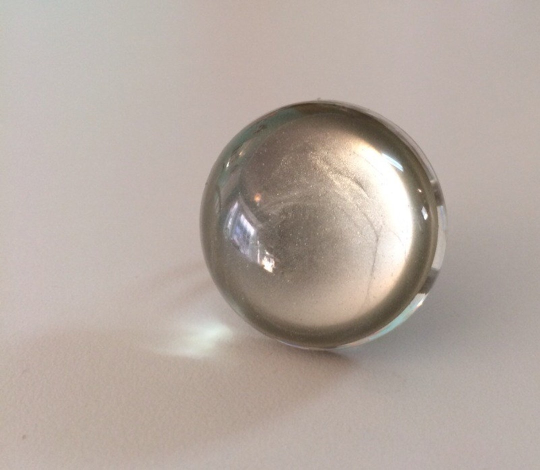 Silver Ring - Resin Ring - Hand Painted - Handmade - Ring - Jewelry ...