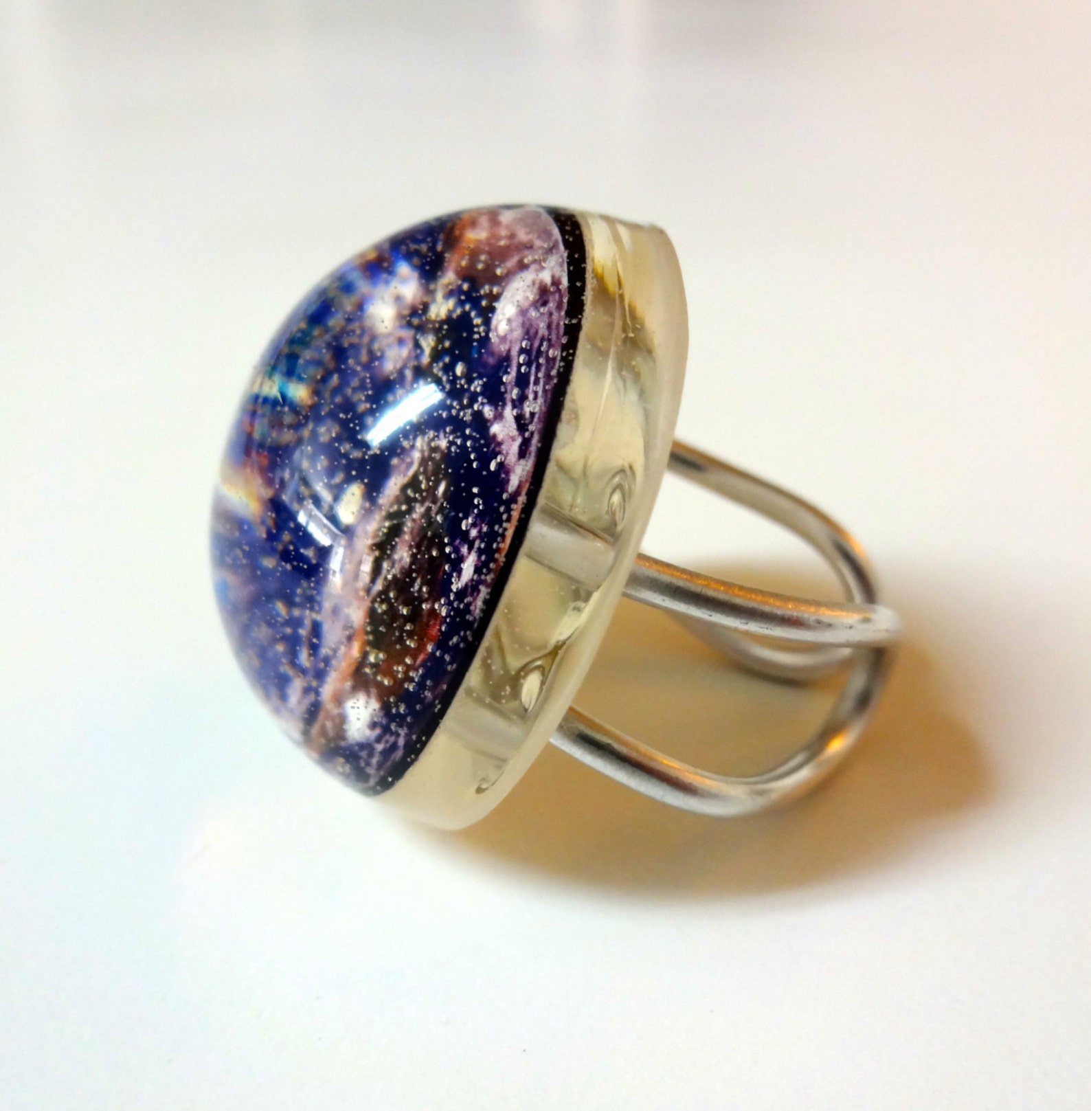Earth Ring - Planet Earth Jewelry - Space Ring - Earth Day - Out of ...