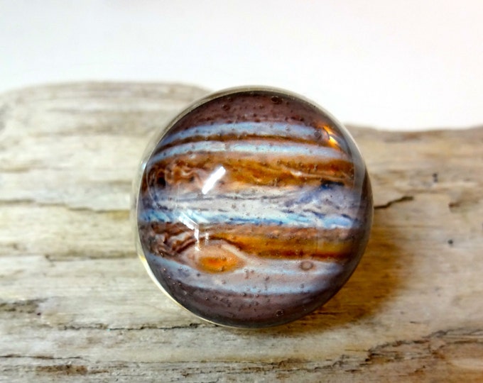 Jupiter Ring Handmade Resin Space Ring Adjustable Ring Great Gift Space ...