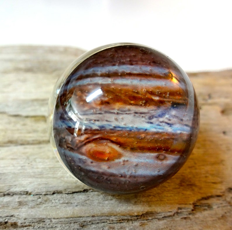 Jupiter Ring Handmade Resin Space Ring Adjustable Ring - Etsy