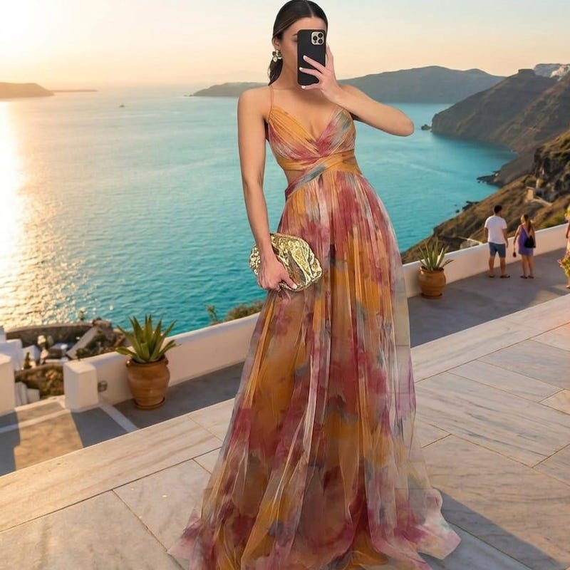 Watercolor Maxi Dress - Etsy