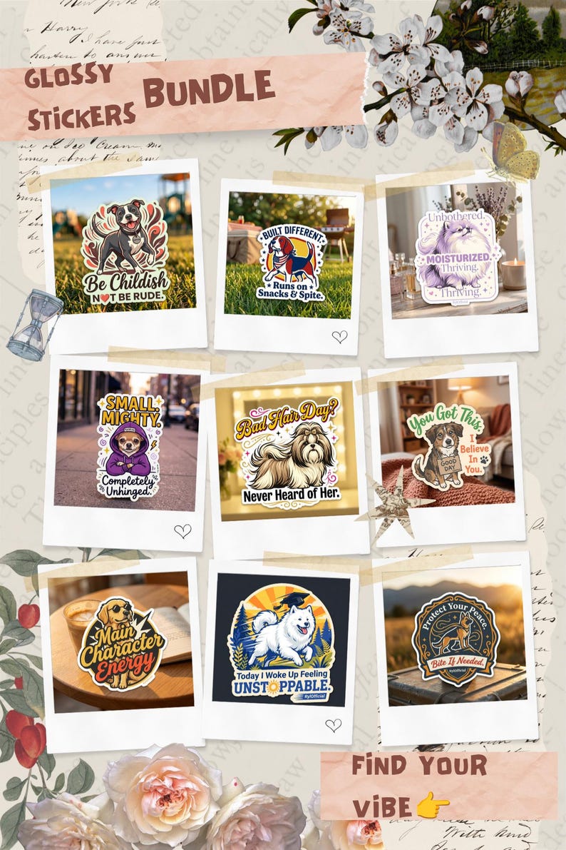 Dog Attitude Sticker | Choose Your Design & Size | Funny Dog Breed ...