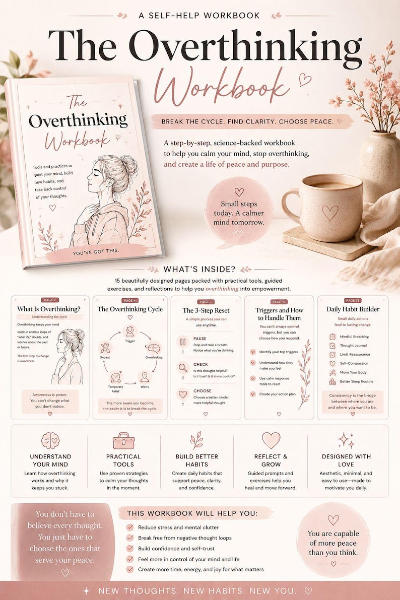 The Overthinking Workbook - Etsy Australia