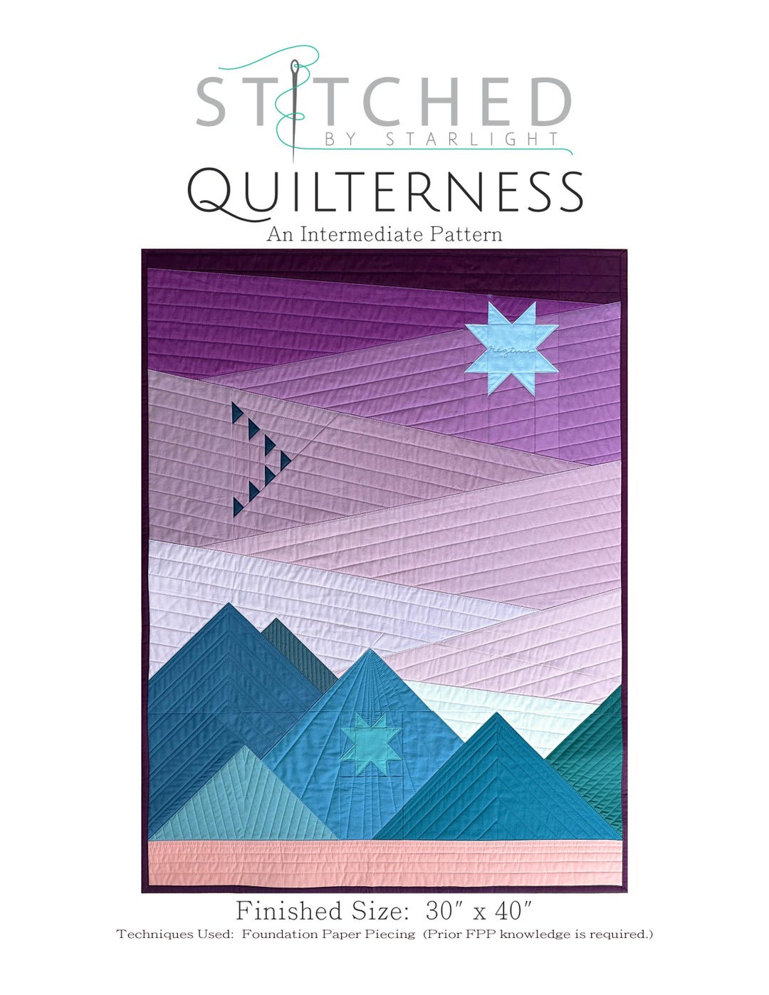 Quilterness an FPP Quilt Pattern - Landscape, Baby Quilt, Wall Hanging ...