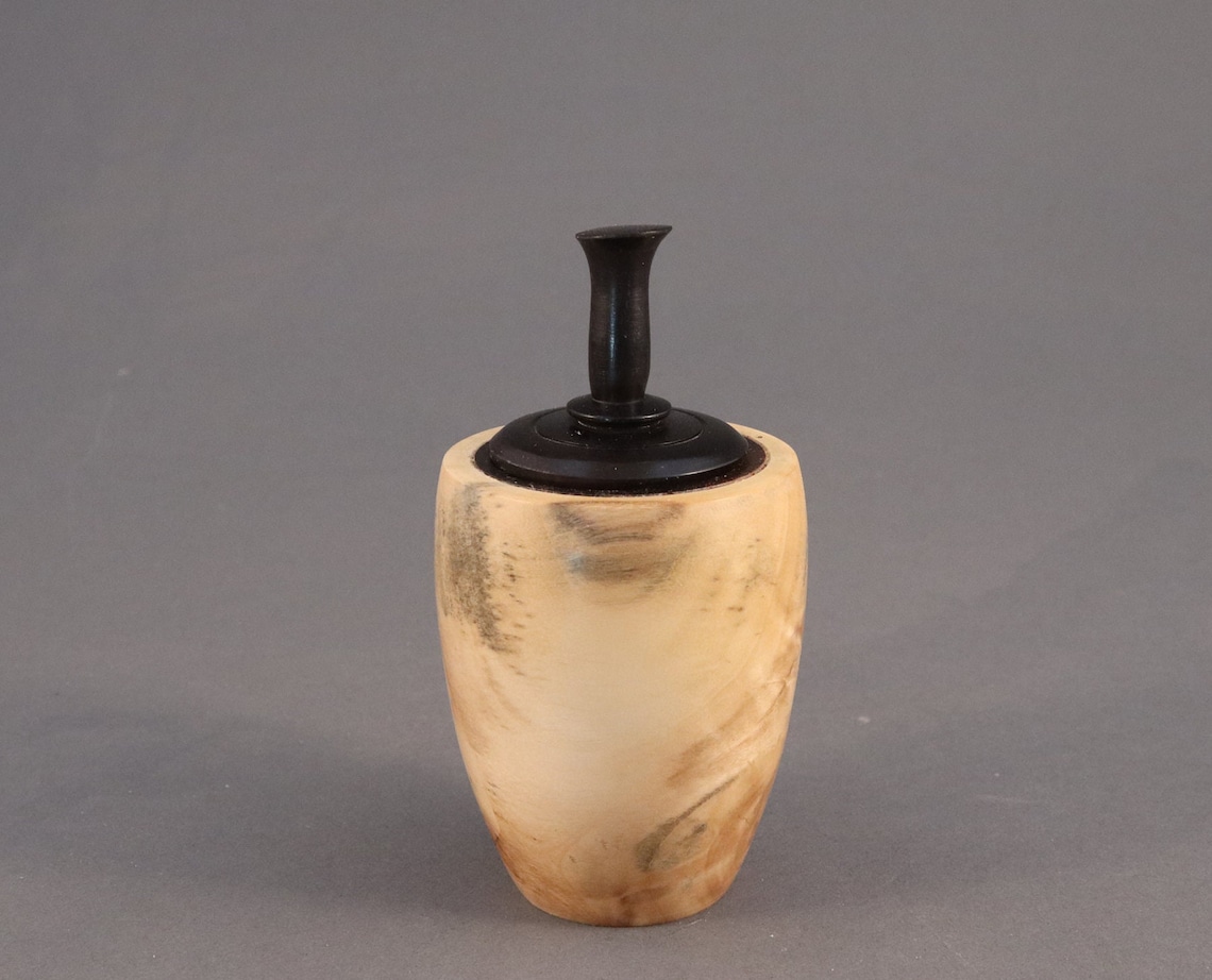 Honey Locust Box With Threaded Blackwood Lid III 25 - Etsy