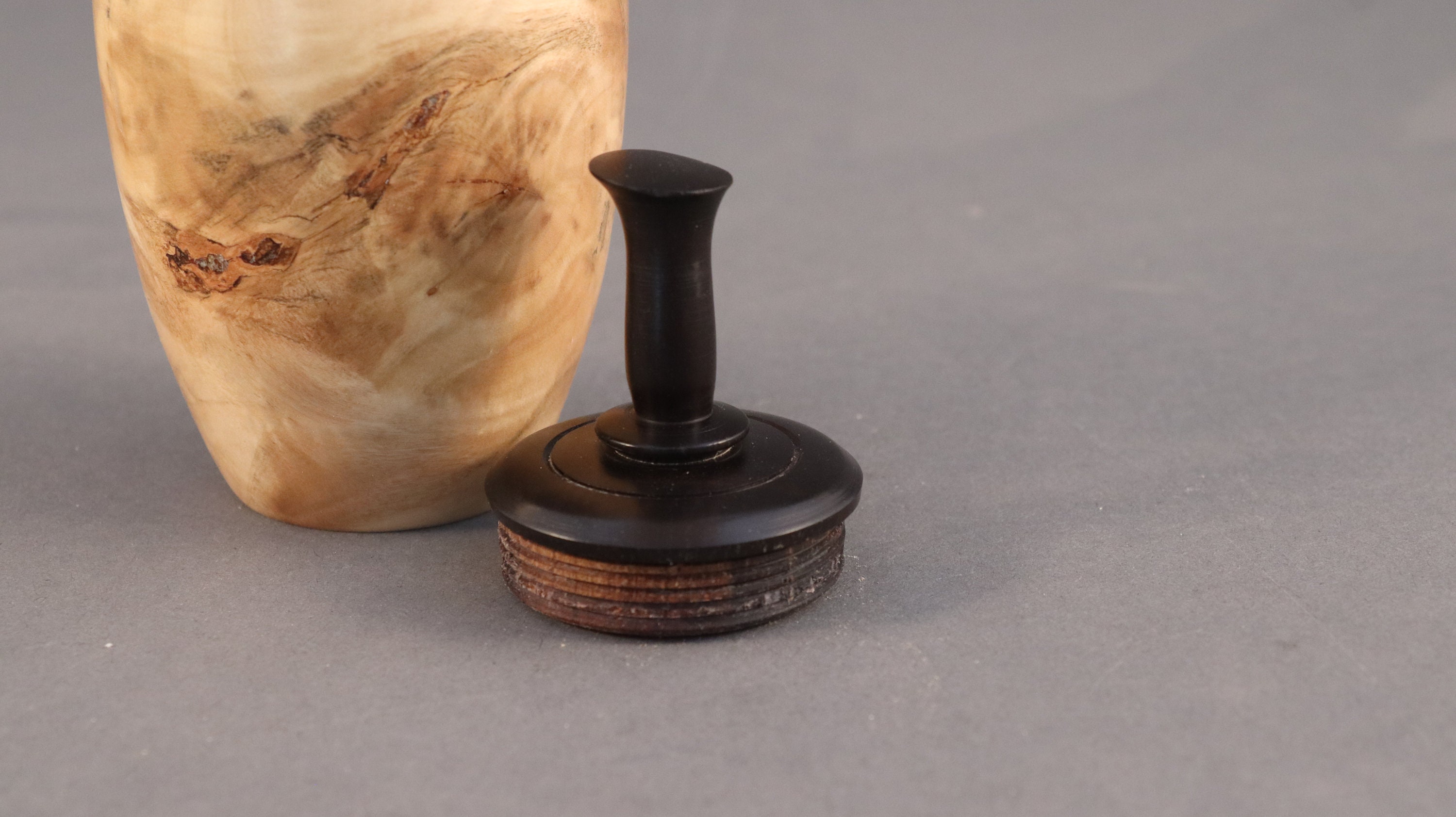 Honey Locust Box With Threaded Blackwood Lid III 25 - Etsy