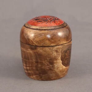 Walnut Burl Box With Textured Red Lid – Jewelry Treasure Container - Etsy