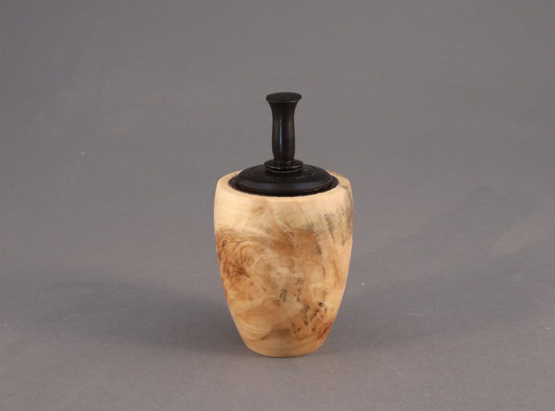 Honey Locust Box With Threaded Blackwood Lid III 25 - Etsy