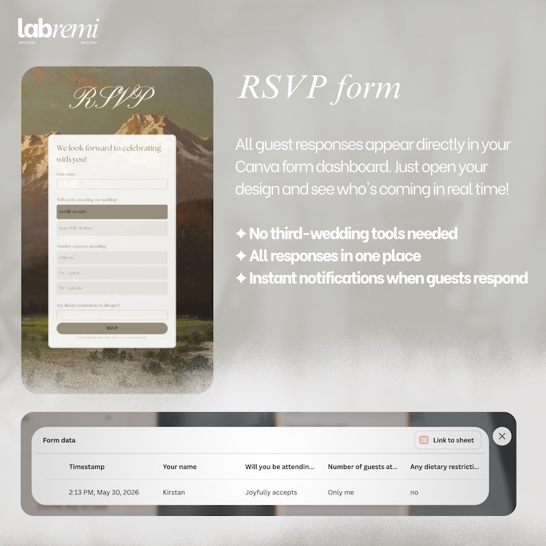 Old Money Wedding Website Template, 5 Page Elegant Canva Invite With ...