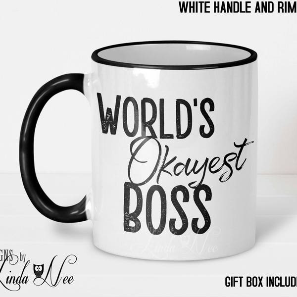 Worlds Okayest Boss - Etsy